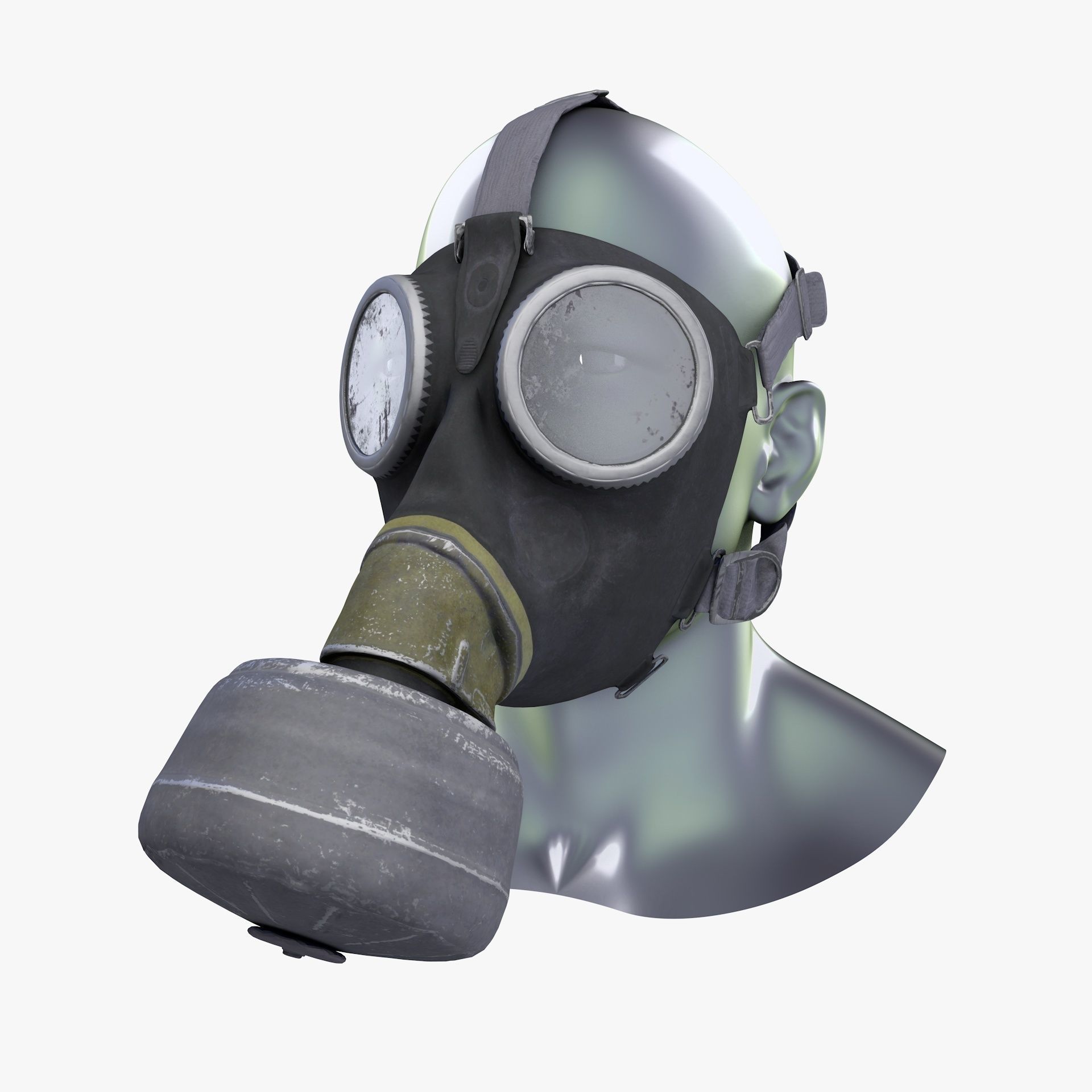 3D model WWII German Gas Mask M38 Low Poly VR / AR / low-poly | CGTrader