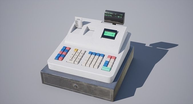 3D model Cash Register VR / AR / low-poly | CGTrader