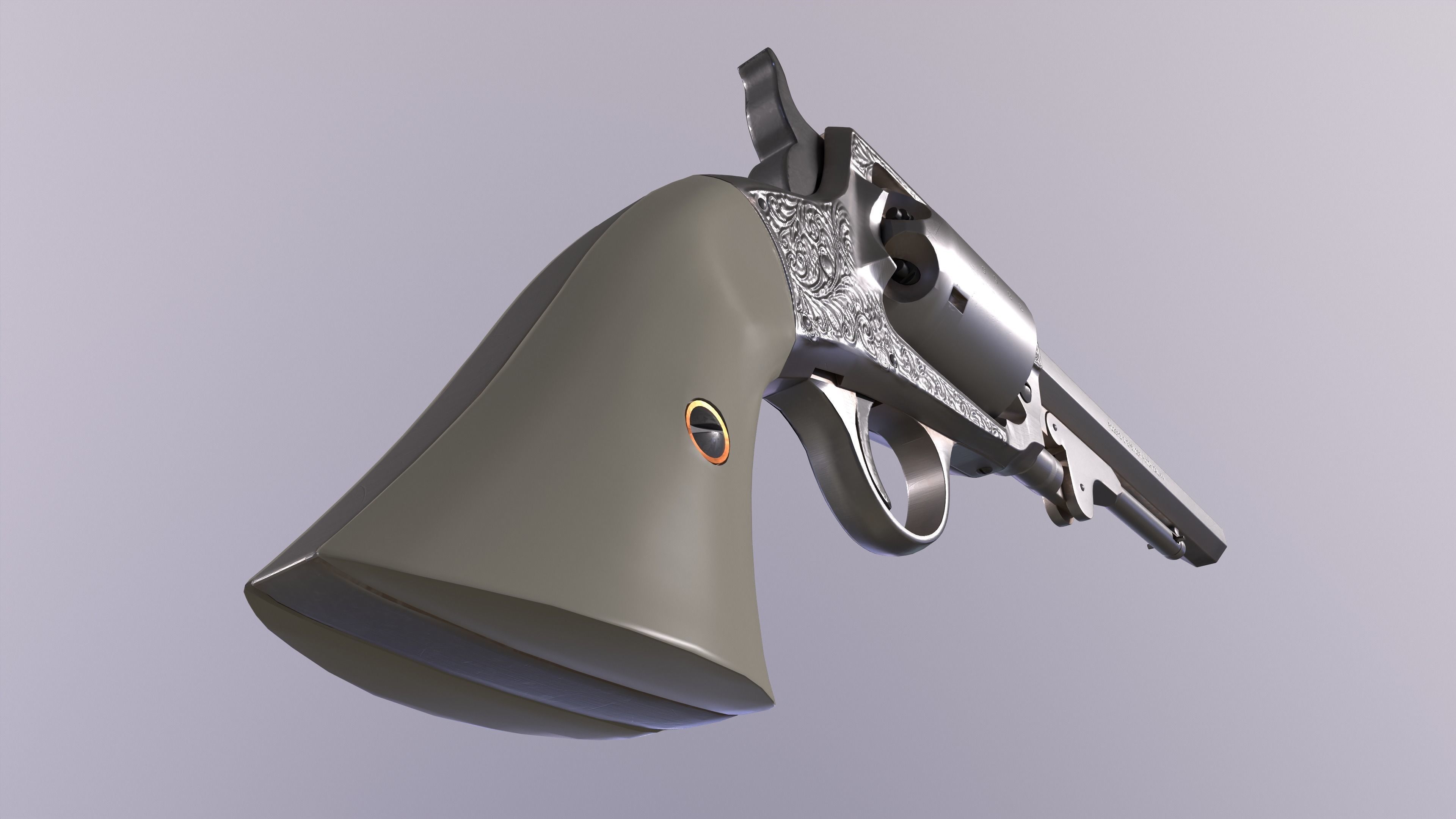 3D model 3D Model of Rogers and Spencer 44 Army revolver VR / AR / low ...