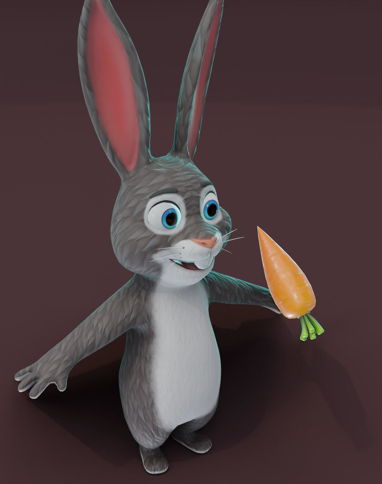 Cartoon Animated Rabbit with Props Collection VR / AR / low-poly | CGTrader