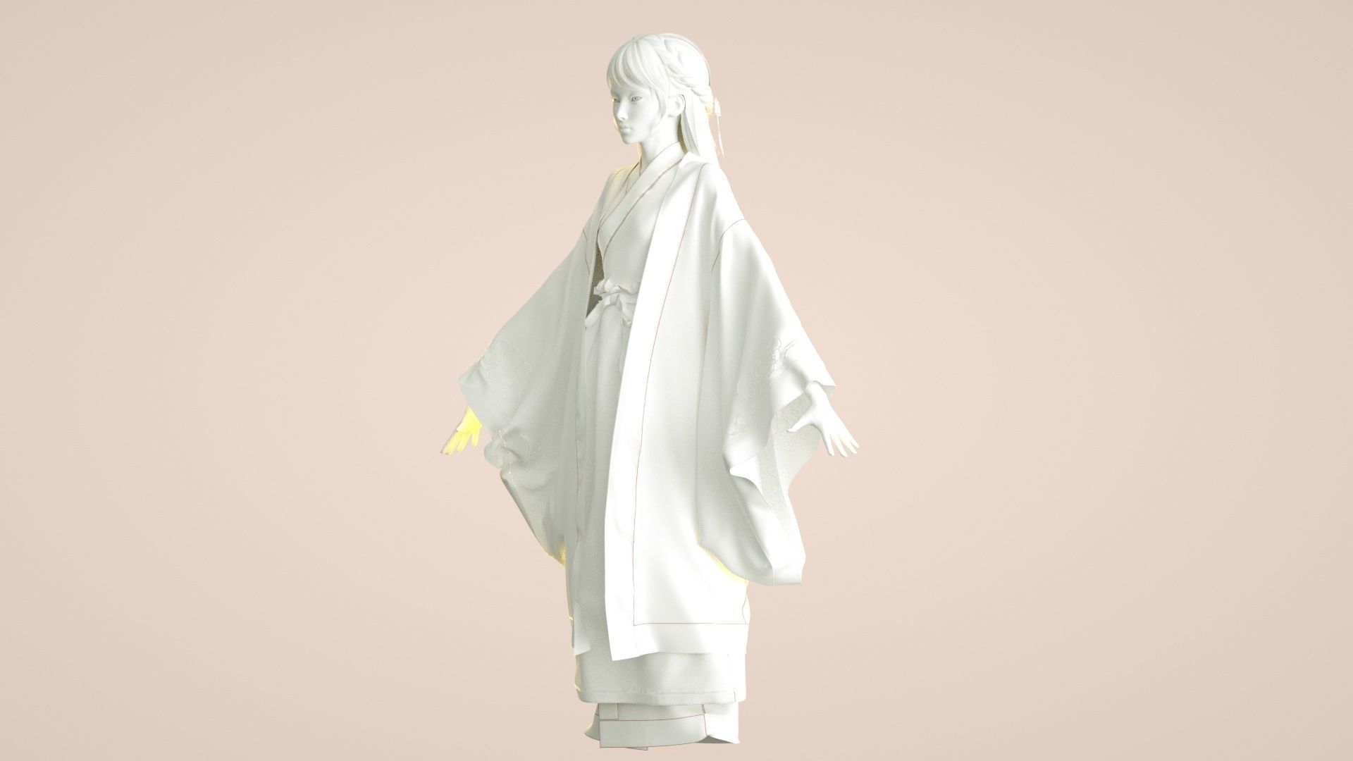 Hanfu women Hanfu chest-length skirts ancient characters 3D model | CGTrader