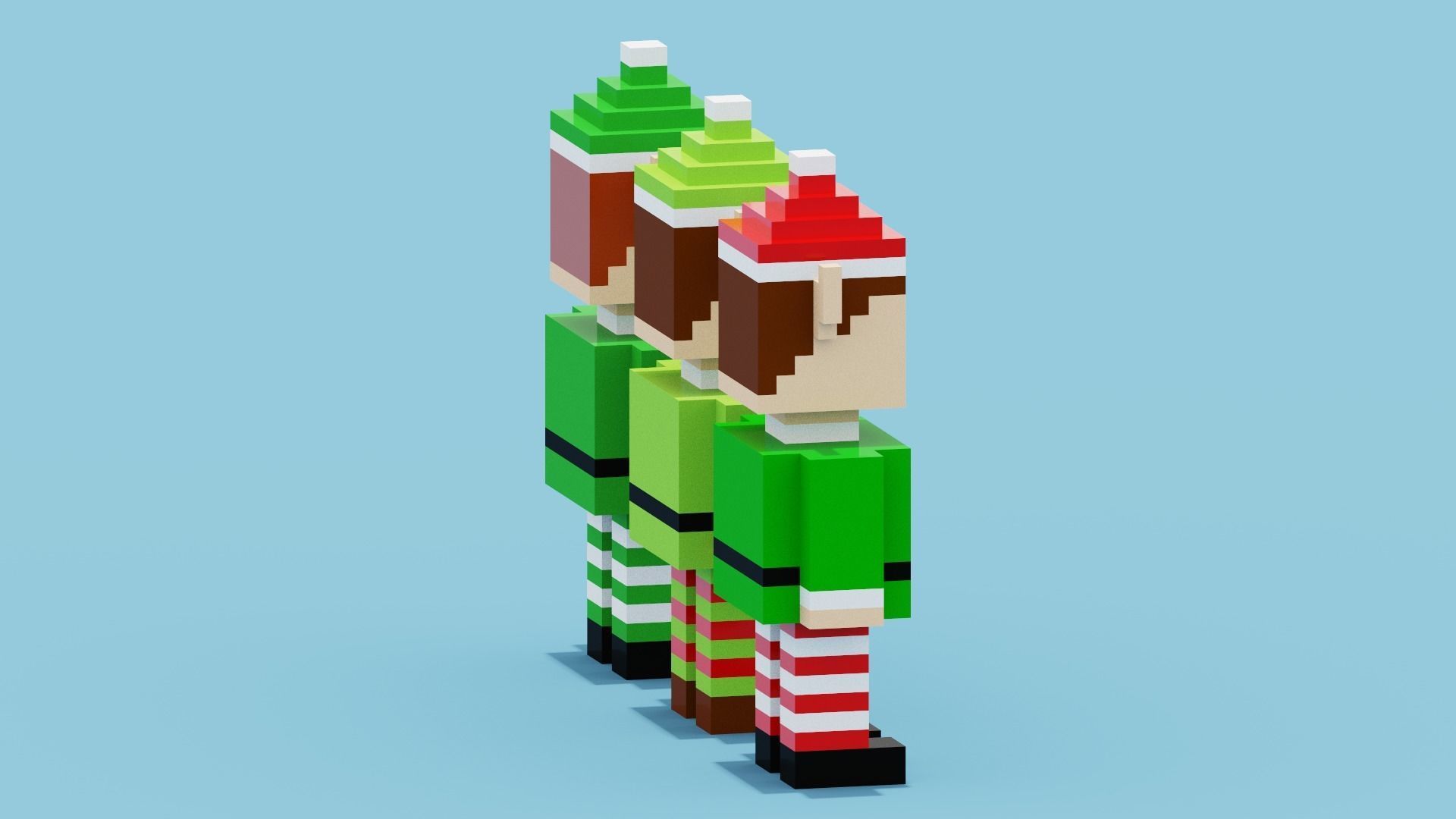 3D model Voxel Elf Collection VR / AR / low-poly | CGTrader