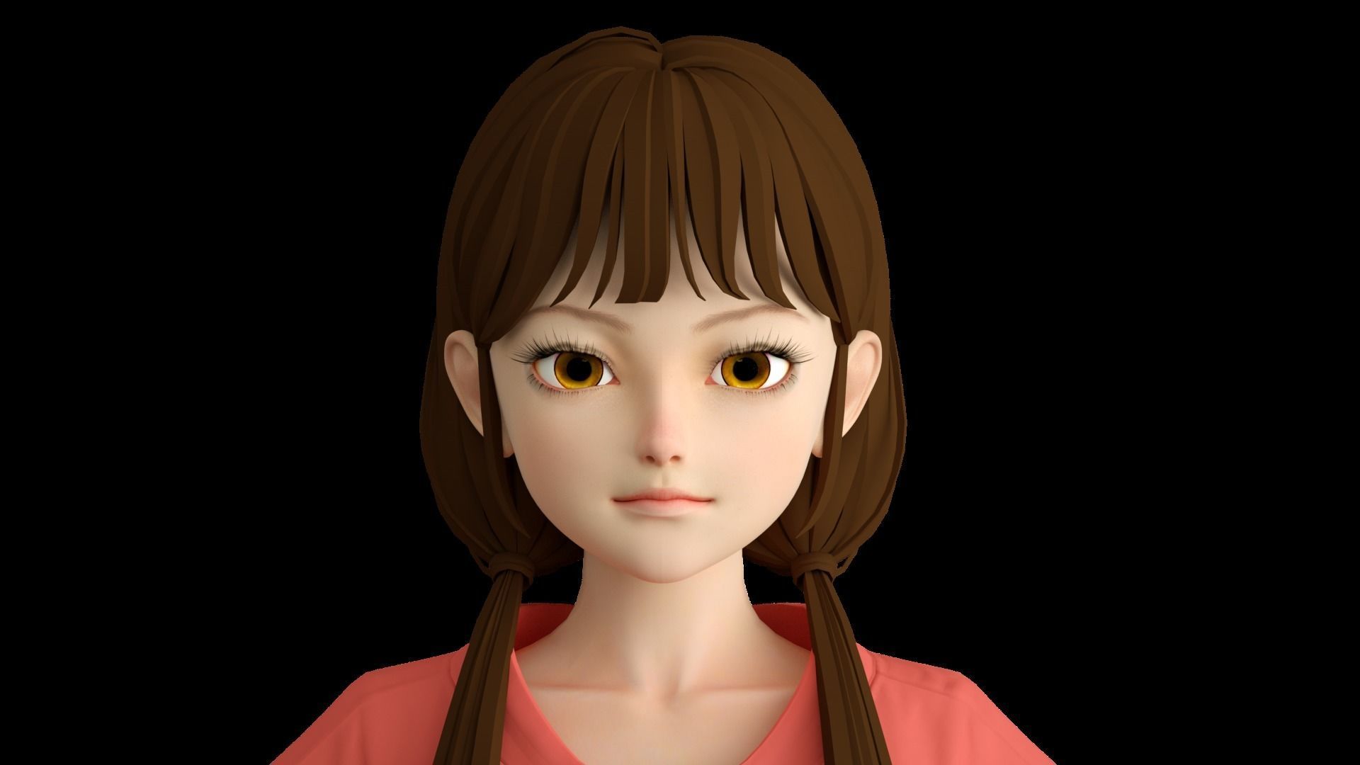 cartoon girl girl little girl student 3D model | CGTrader