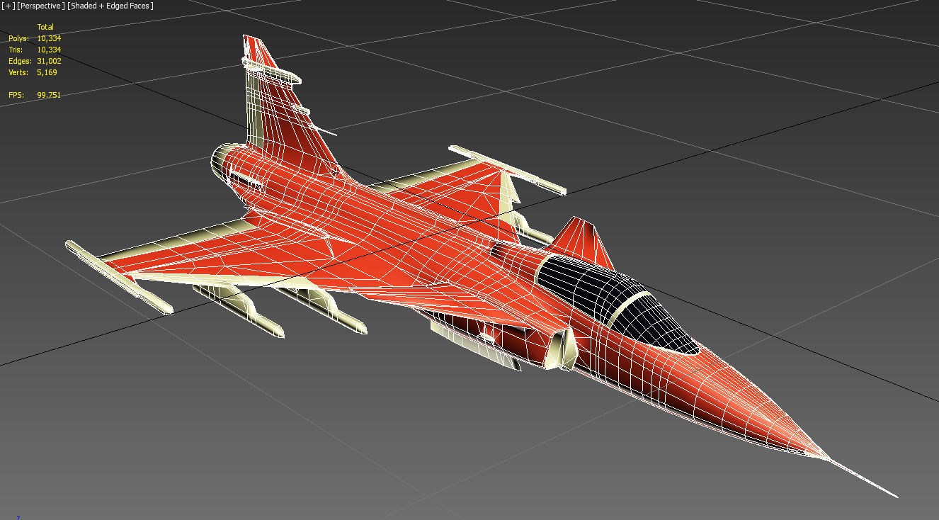Gripen orange fighter jet 3D model 3D printable | CGTrader