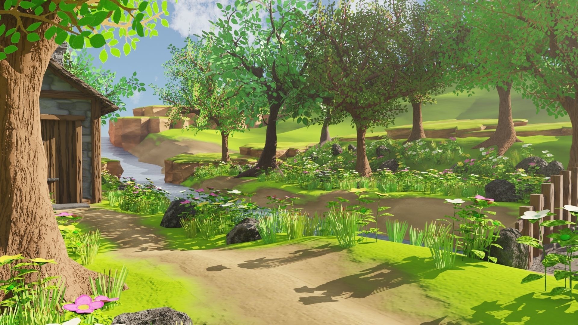 Medieval House In Forest 3D model | CGTrader