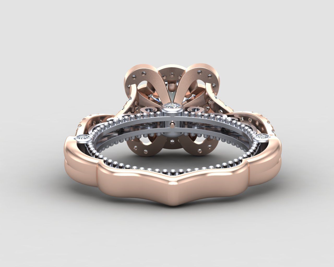 Diamond Engagement Ring 7-1-MW 3D model 3D printable | CGTrader