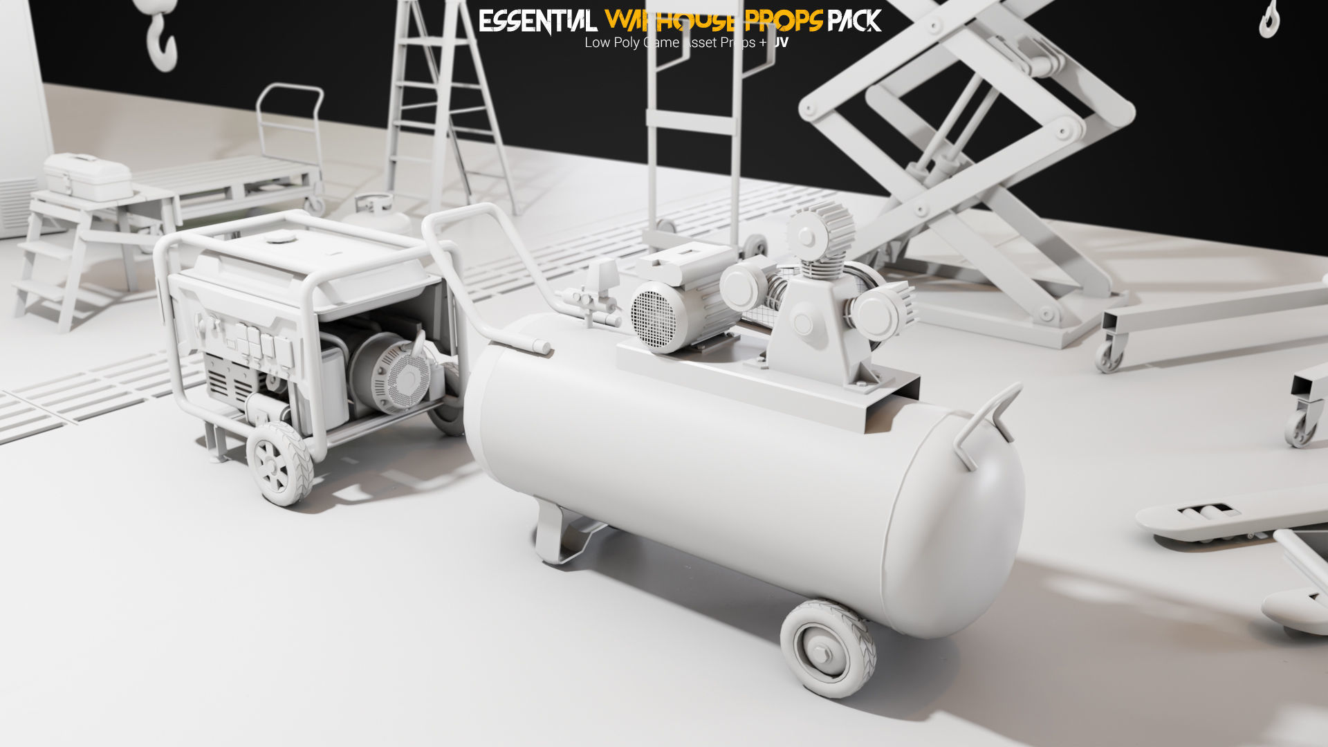 3D model Essential Warhouse Props Kitbash Pack VR / AR / low-poly ...