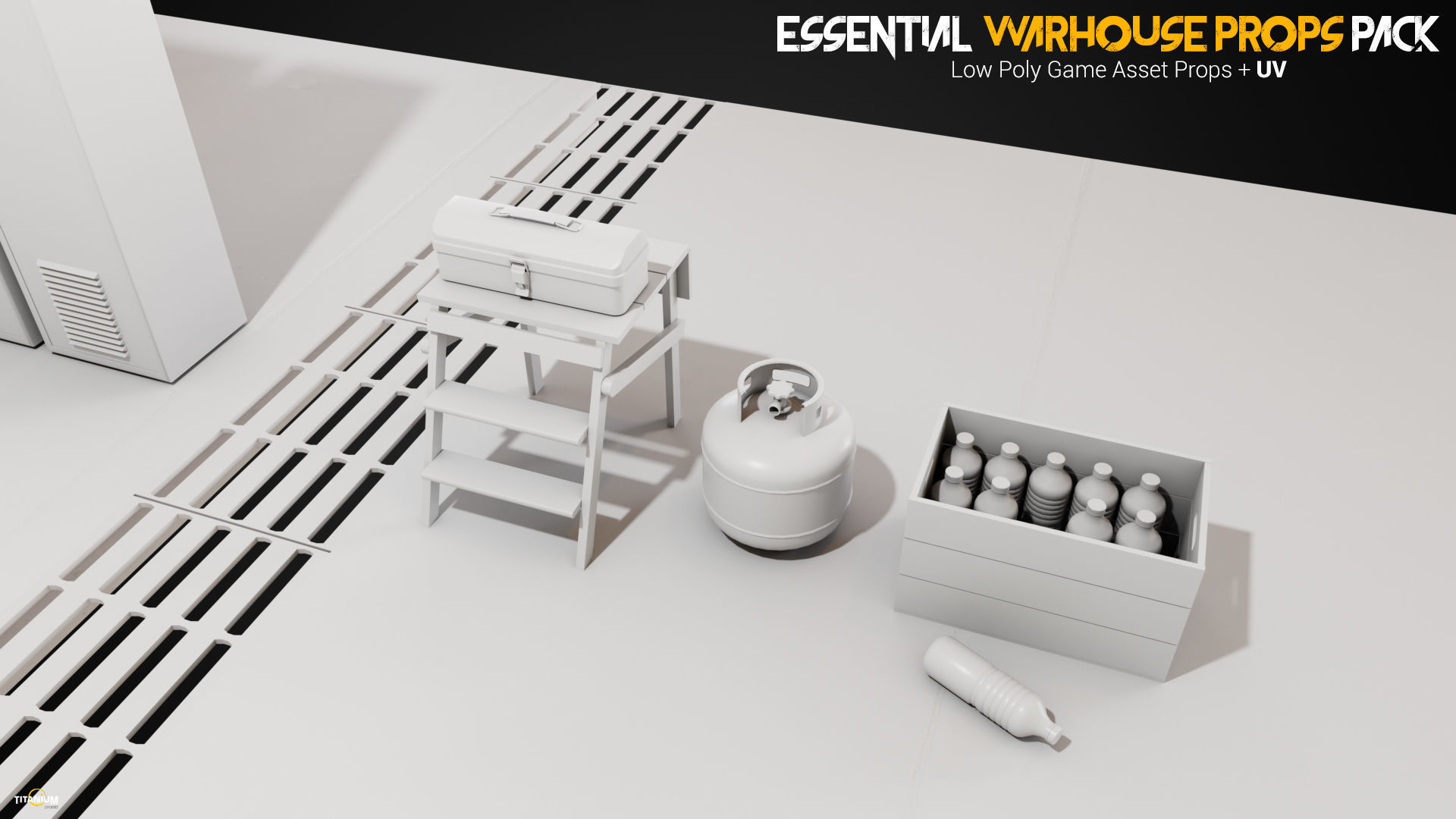 3D model Essential Warhouse Props Kitbash Pack VR / AR / low-poly ...