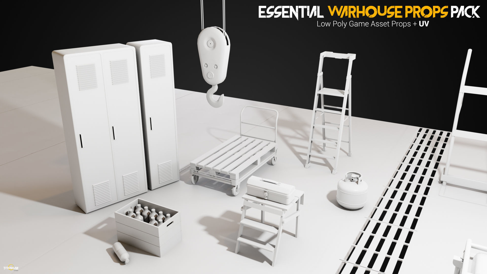 3D model Essential Warhouse Props Kitbash Pack VR / AR / low-poly ...