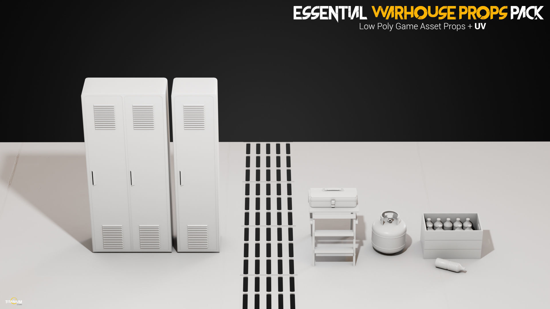 3D model Essential Warhouse Props Kitbash Pack VR / AR / low-poly ...