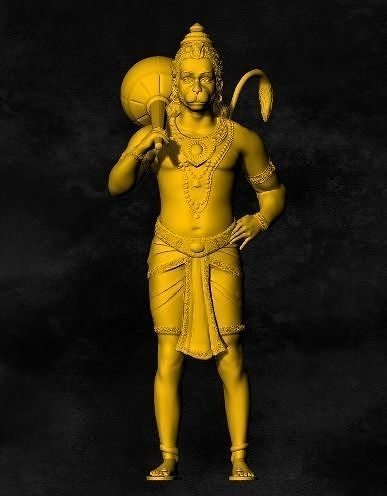hanuman locket 3D model 3D printable | CGTrader