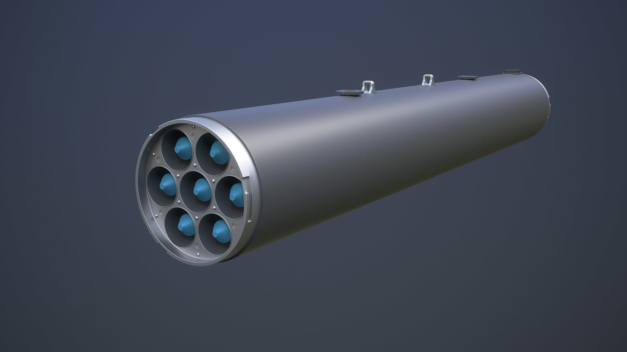 Hydra 70 missile with LAU-61 and LAU-68 launchers 3D model | CGTrader