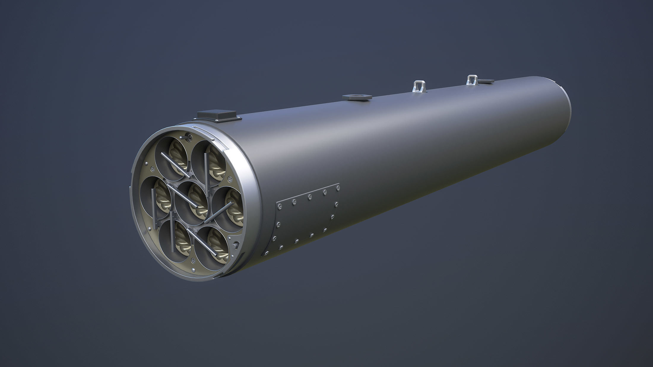 Hydra 70 missile with LAU-61 and LAU-68 launchers 3D model | CGTrader