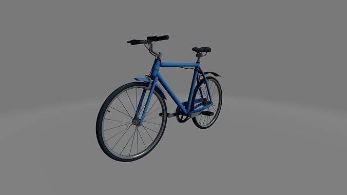 blue bicycle 3D model | CGTrader