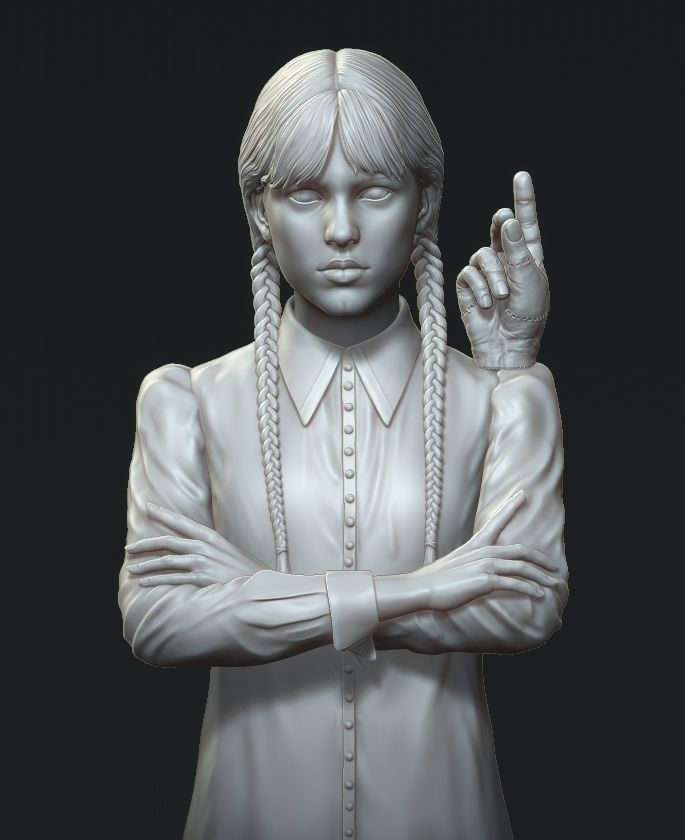 WEDNESDAY ADDAMS 3D model | CGTrader