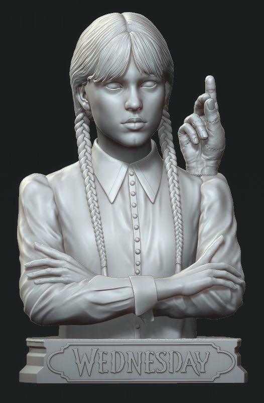 WEDNESDAY ADDAMS 3D model | CGTrader