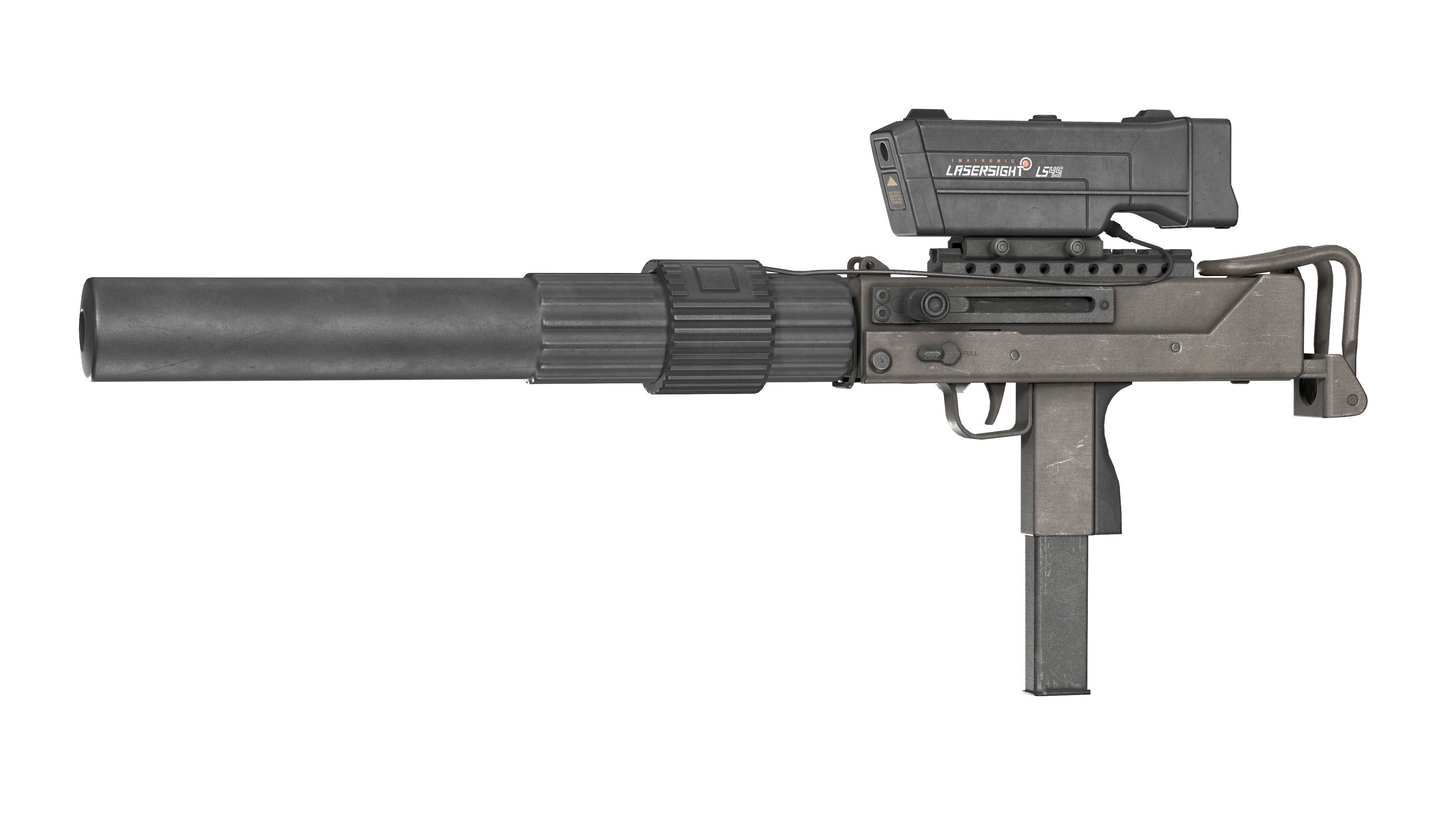 3D model SCIFI XOF MAC10 Submachingun VR / AR / low-poly | CGTrader