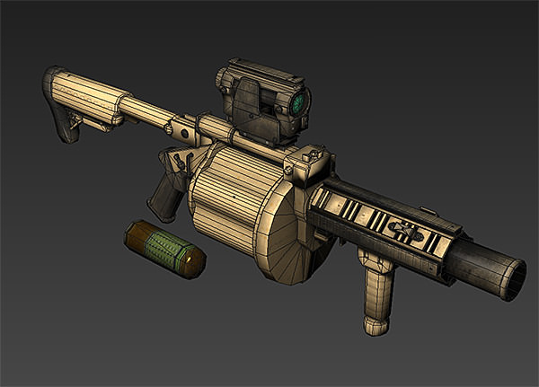 3D model Grenade launcher m32 VR / AR / low-poly MAX OBJ FBX | CGTrader.com
