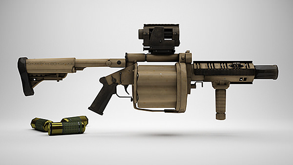 3D model Grenade launcher m32 VR / AR / low-poly MAX OBJ FBX | CGTrader.com