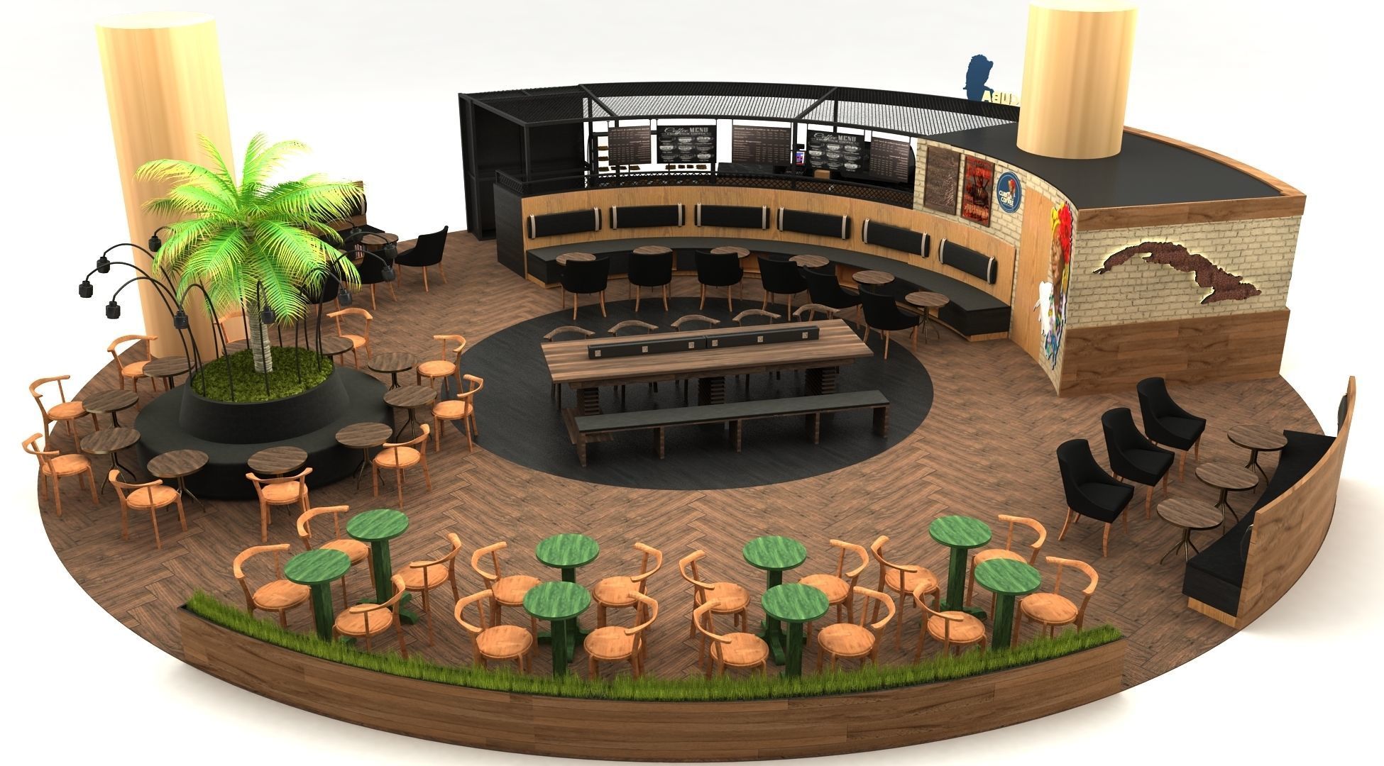 AVM cafe lounge 3D model | CGTrader