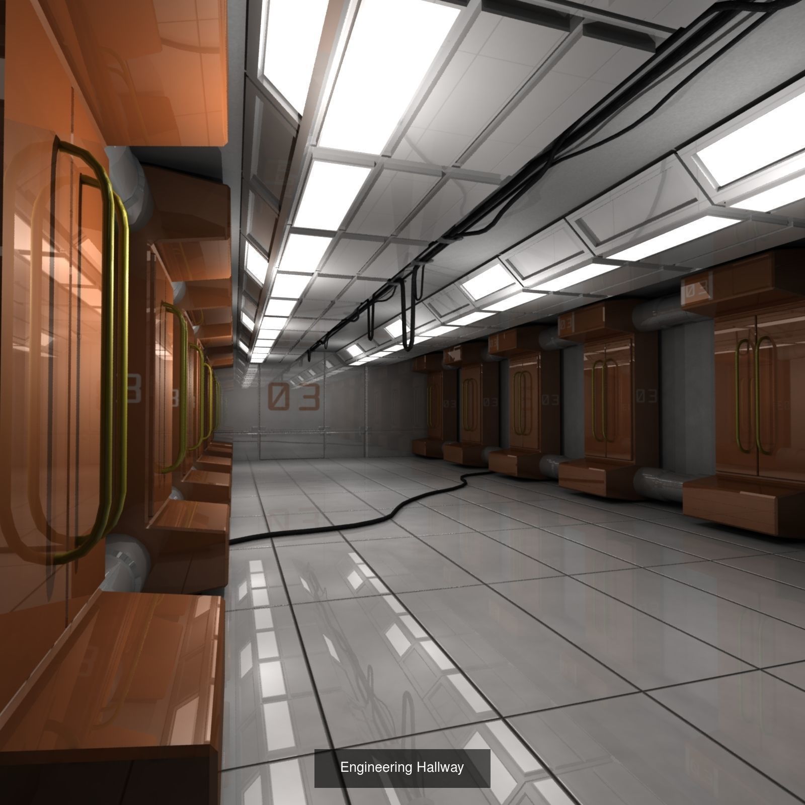 3D Model Collection Science Fiction Interiors VR / AR / low-poly | CGTrader