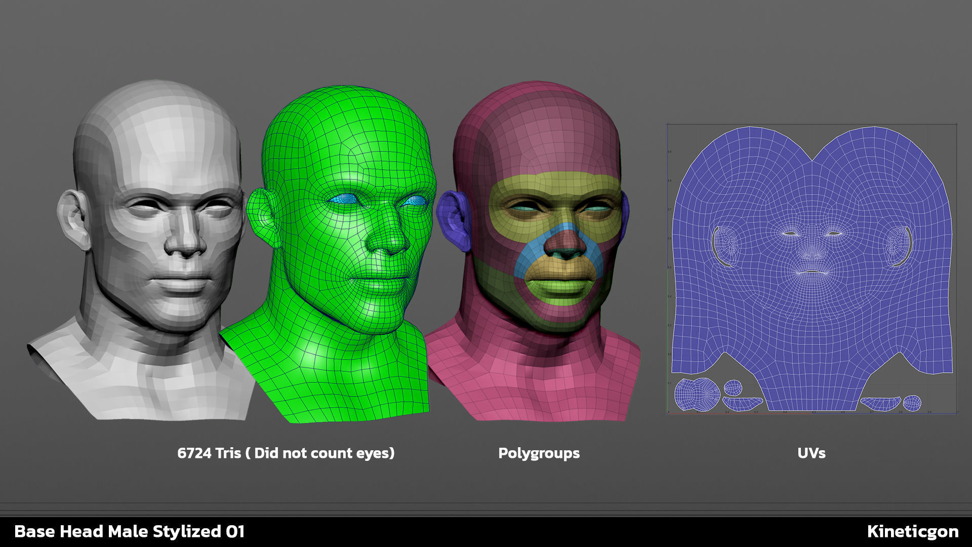 3D model Base Head - Stylized - Male 01 VR / AR / low-poly | CGTrader