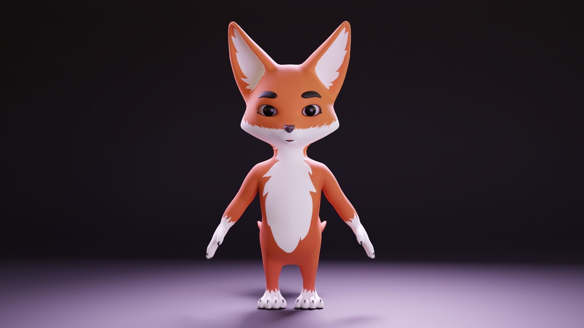 Witch fox 3D model rigged | CGTrader