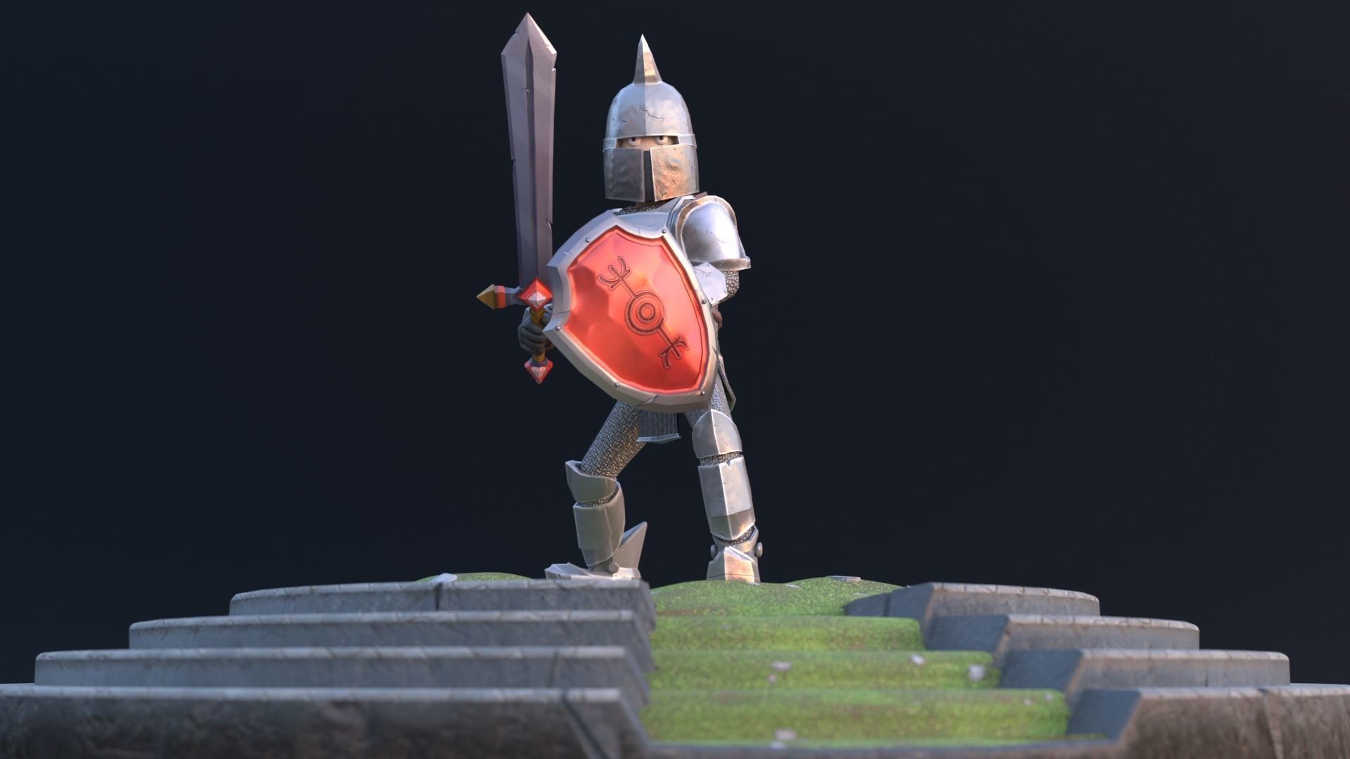 3D model Stylized Low Poly Animated Knight VR / AR / low-poly | CGTrader