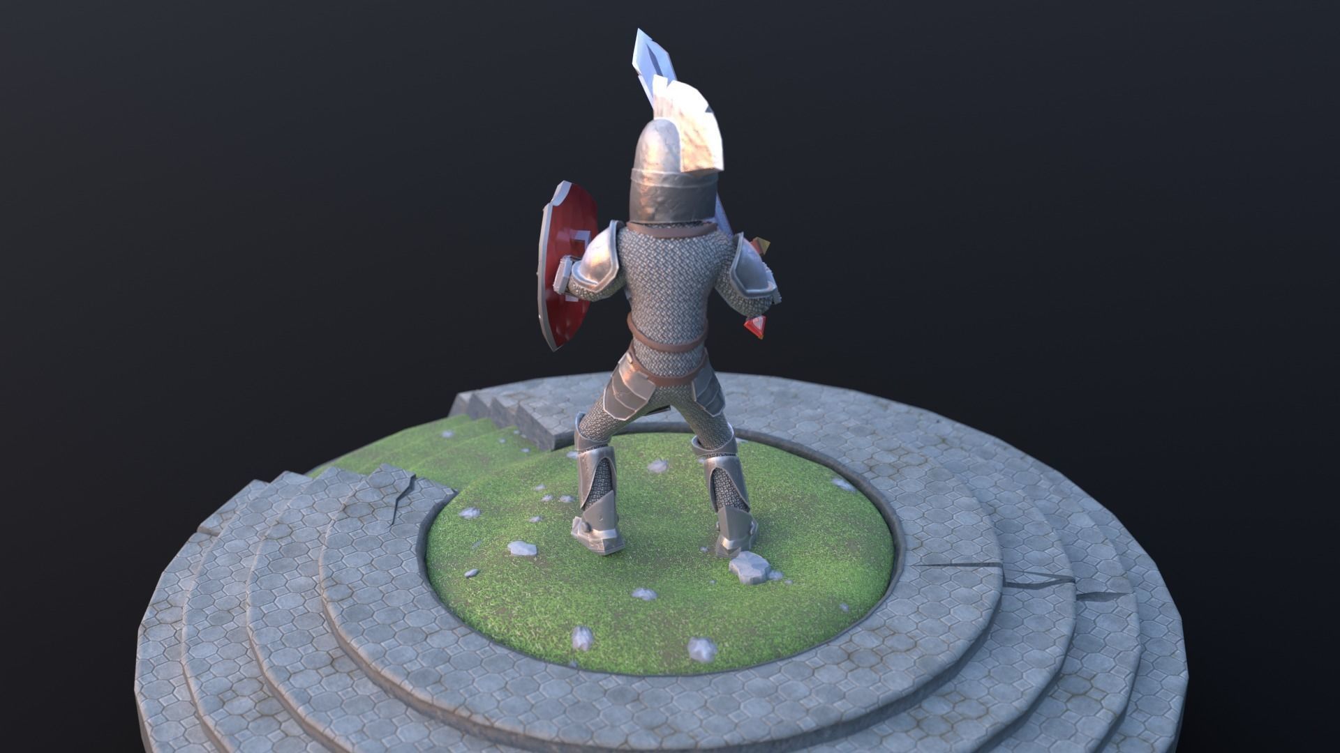 3D model Stylized Low Poly Animated Knight VR / AR / low-poly | CGTrader