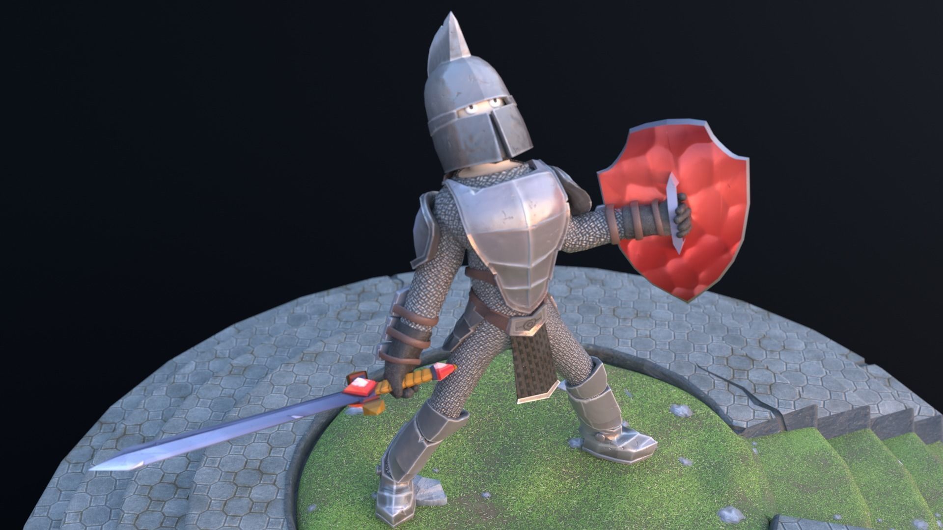 3D model Stylized Low Poly Animated Knight VR / AR / low-poly | CGTrader