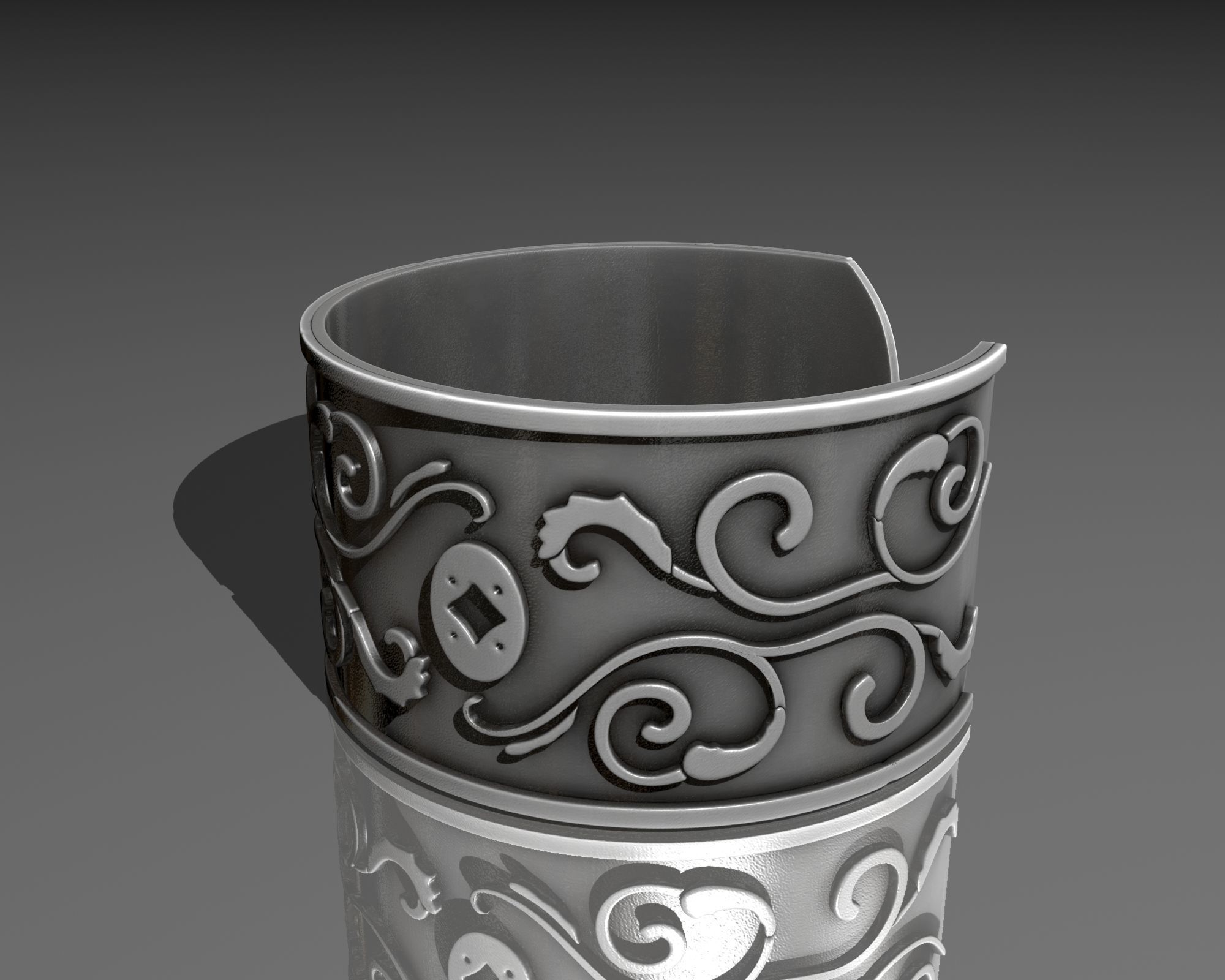 Ancient Bracelet STL jewelry 3D model 3D printable | CGTrader