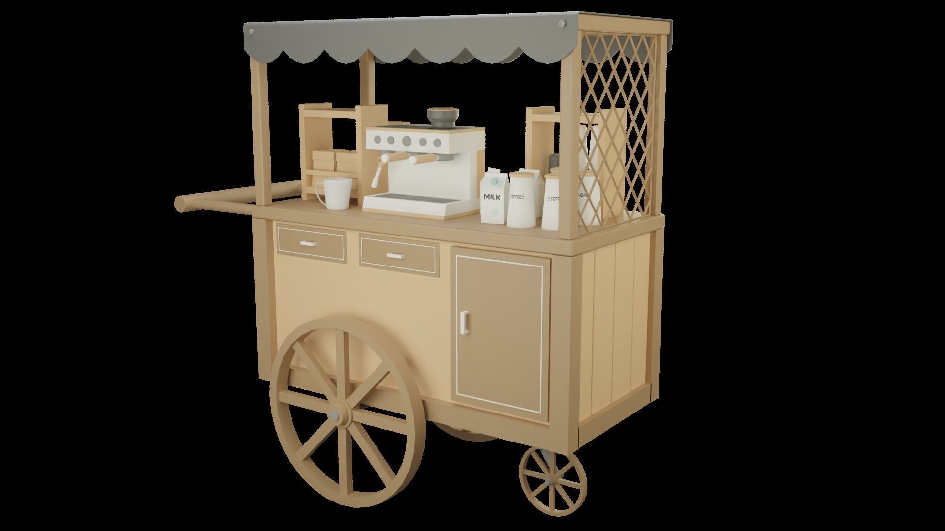 Coffee Vendor free 3D model | CGTrader