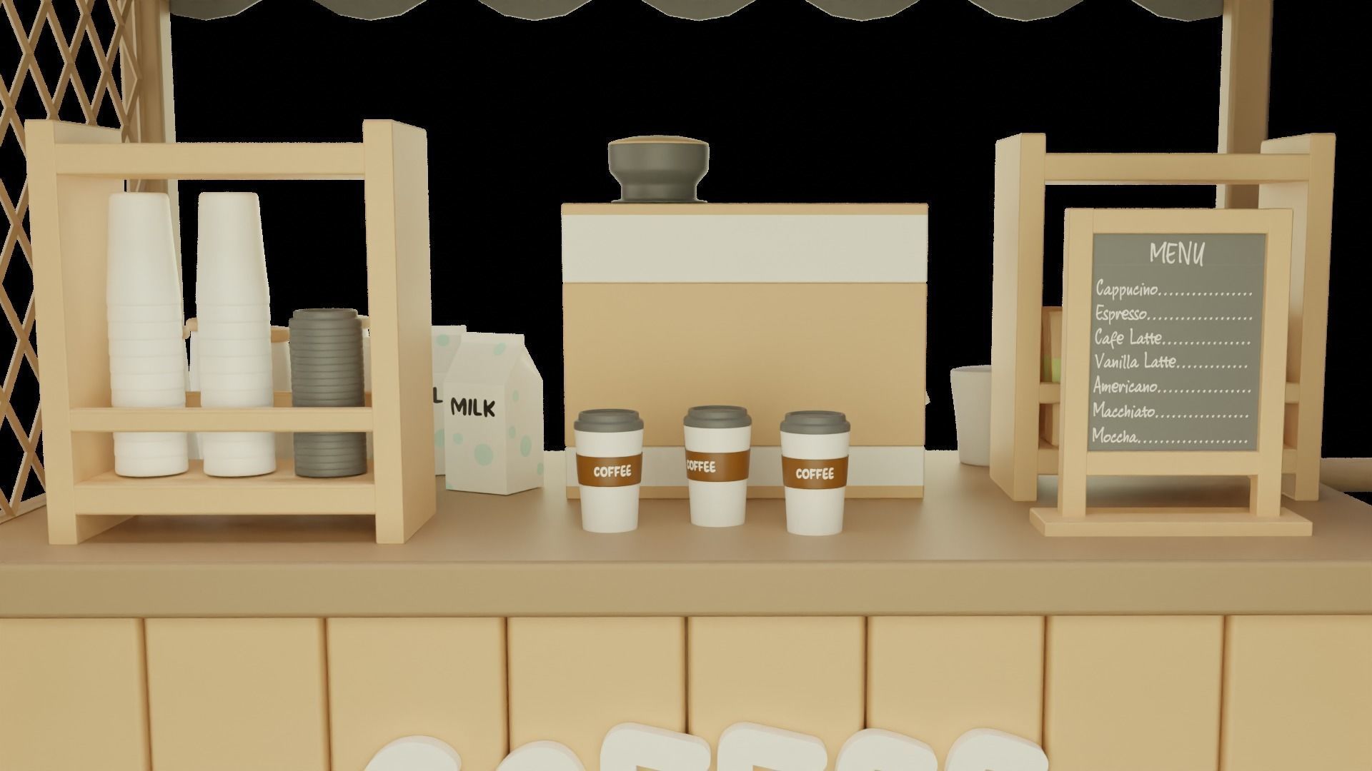 Coffee Vendor free 3D model | CGTrader