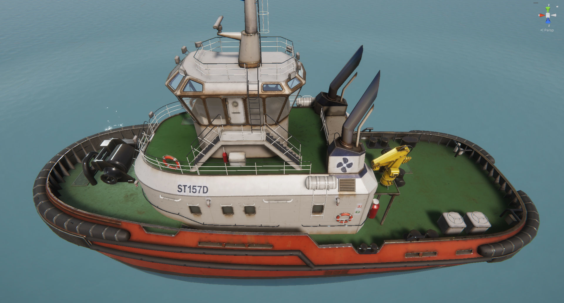 3D model Tug Ship tugboat - low poly VR / AR / low-poly | CGTrader