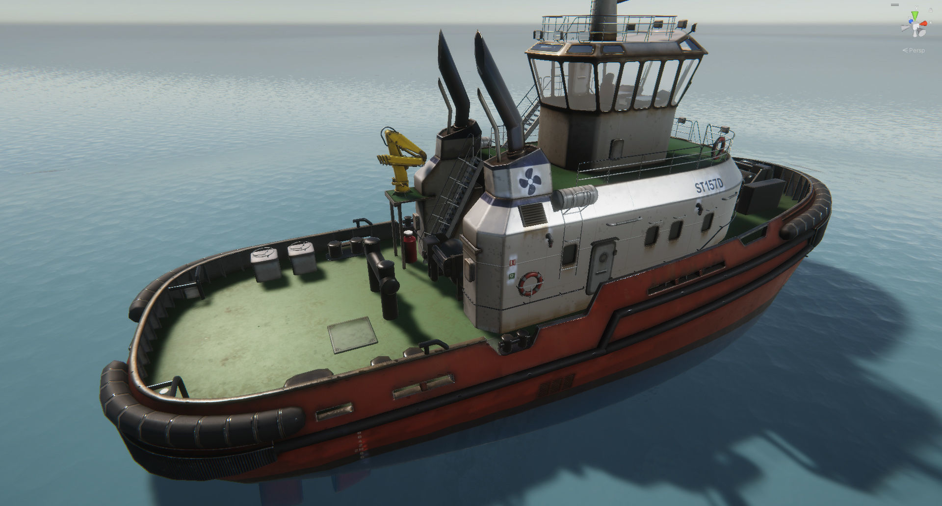 3D model Tug Ship tugboat - low poly VR / AR / low-poly | CGTrader