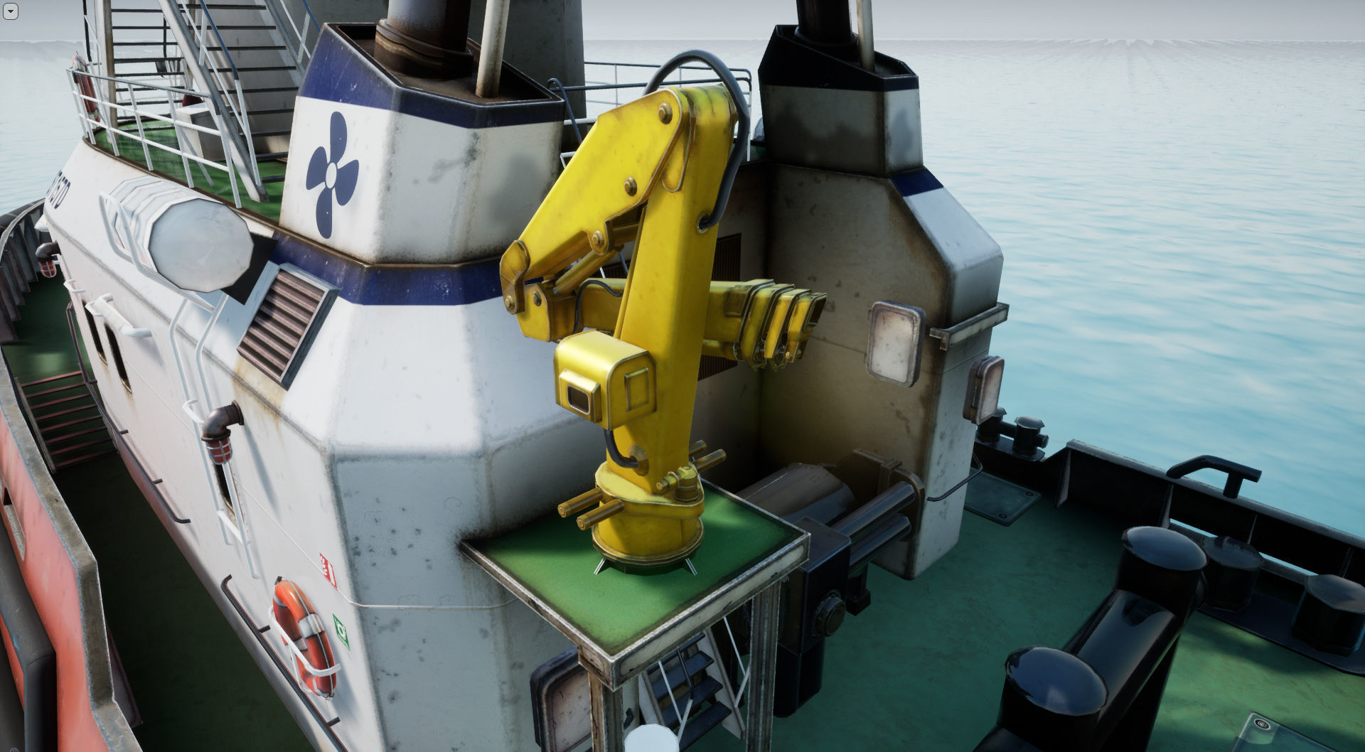 3D model Tug Ship tugboat - low poly VR / AR / low-poly | CGTrader