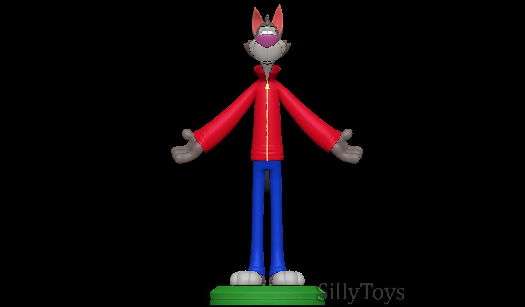 Chip the Wolf - Cookie Crisp 3D model 3D printable | CGTrader