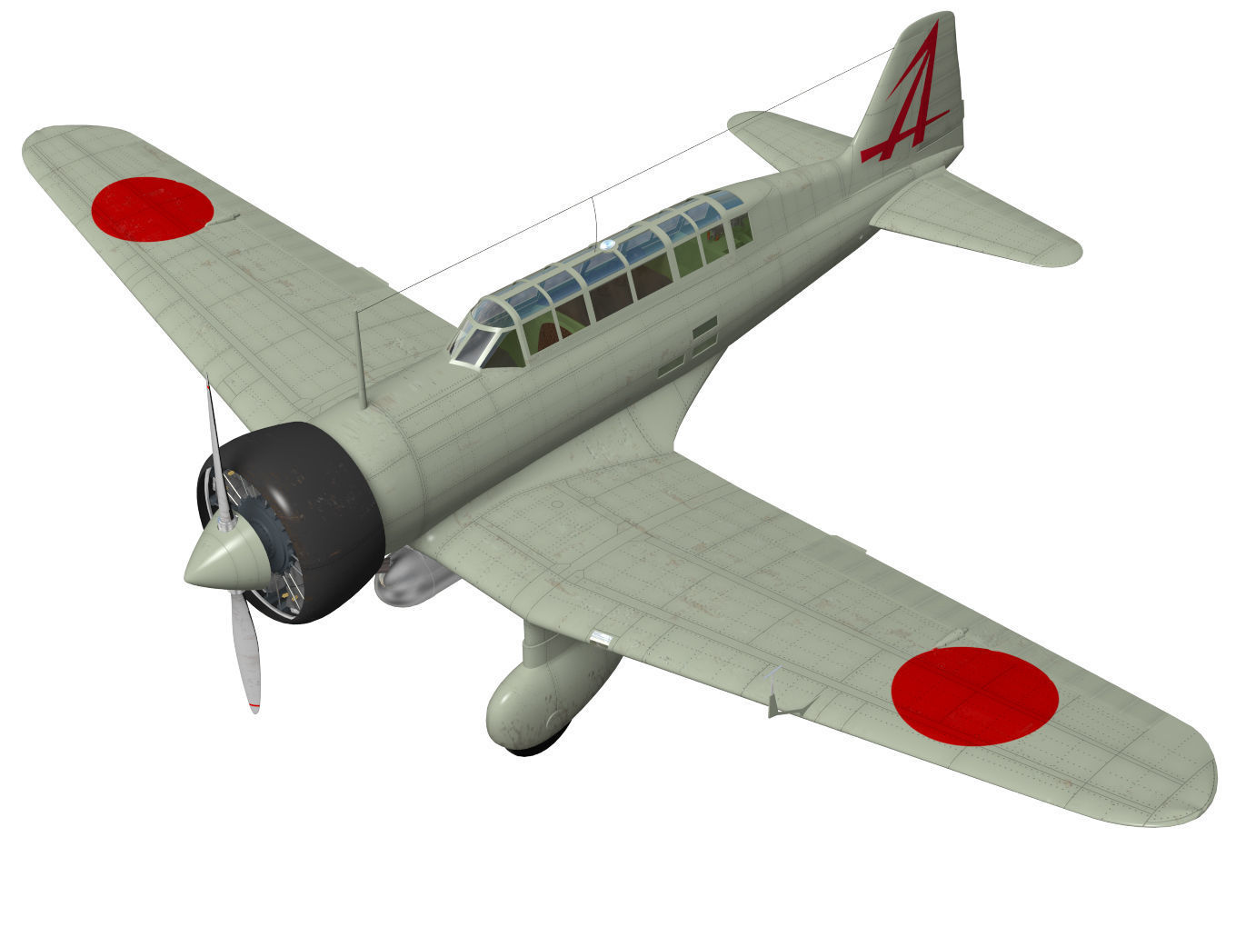 Mitsubishi Ki15 Babs 3D model | CGTrader