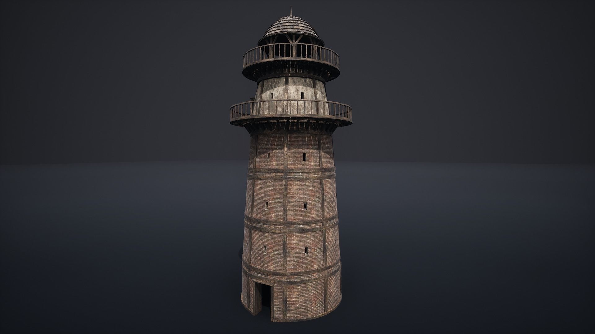 3D model LIGHTHOUSE WATCHTOWER TOWER FORT MEDIEVAL AAA SHORE BEACON VR ...