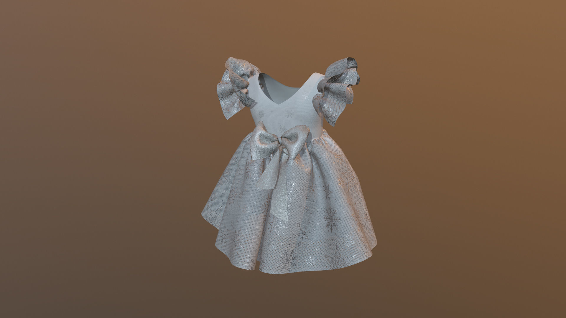 Snow Dress 3D model | CGTrader