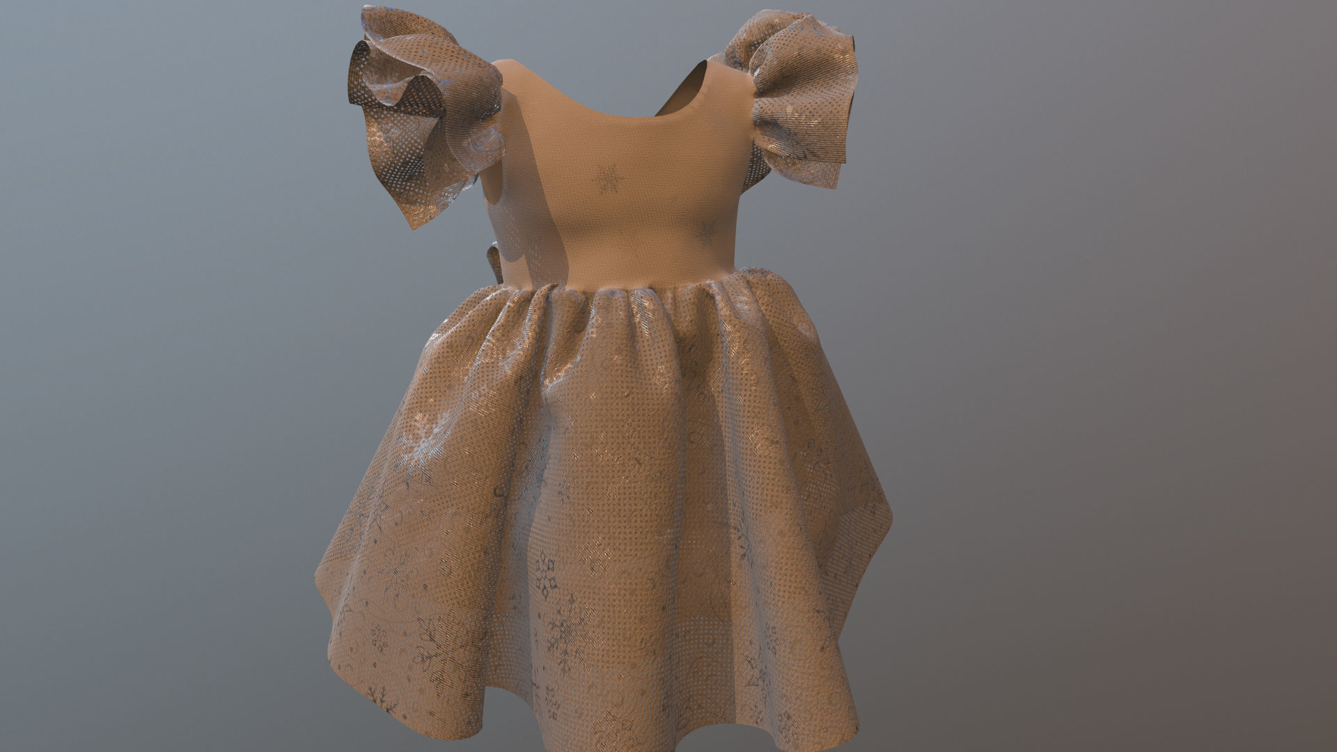 Snow Dress 3D model | CGTrader