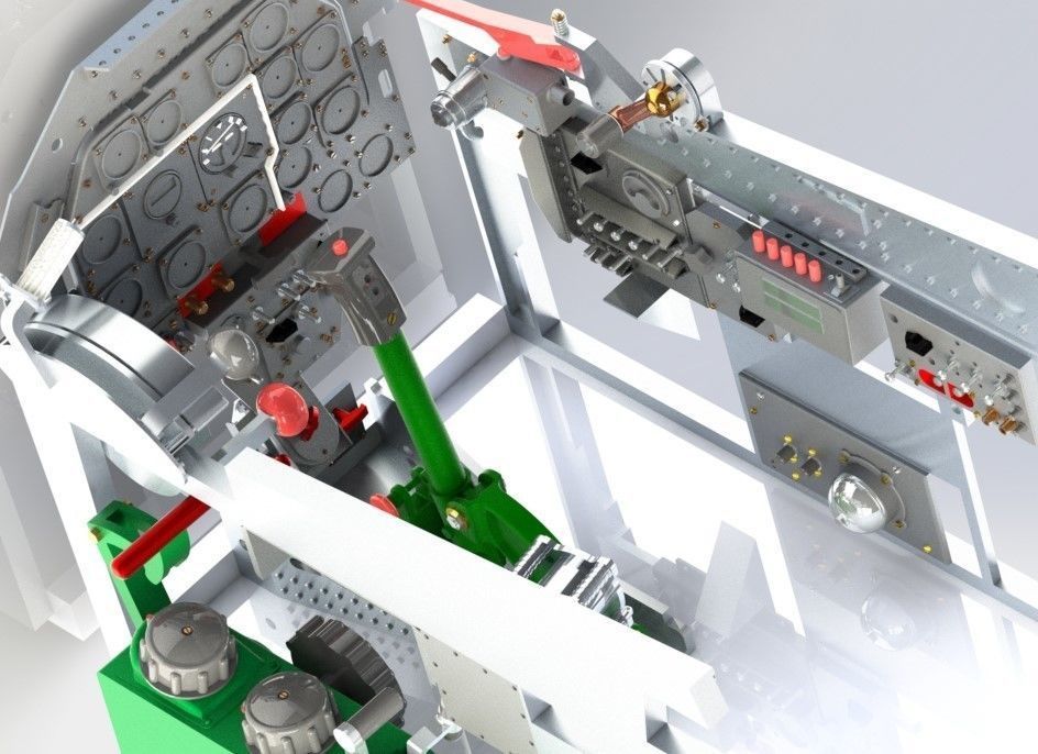 P51 mustang NEW Hight definition work Cockpit Carf 3D model 3D ...