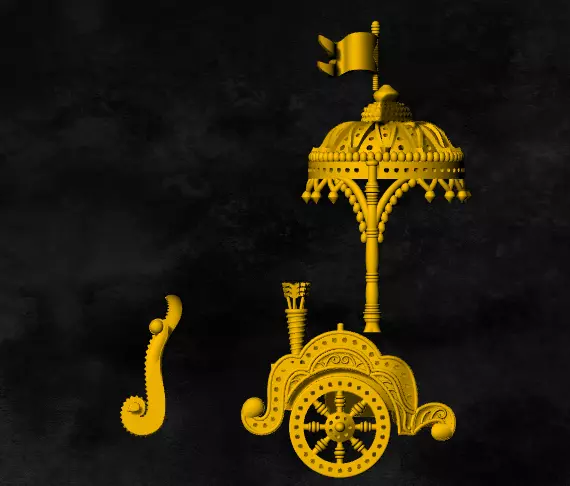 krishna arjuna radham 3D model 3D printable | CGTrader