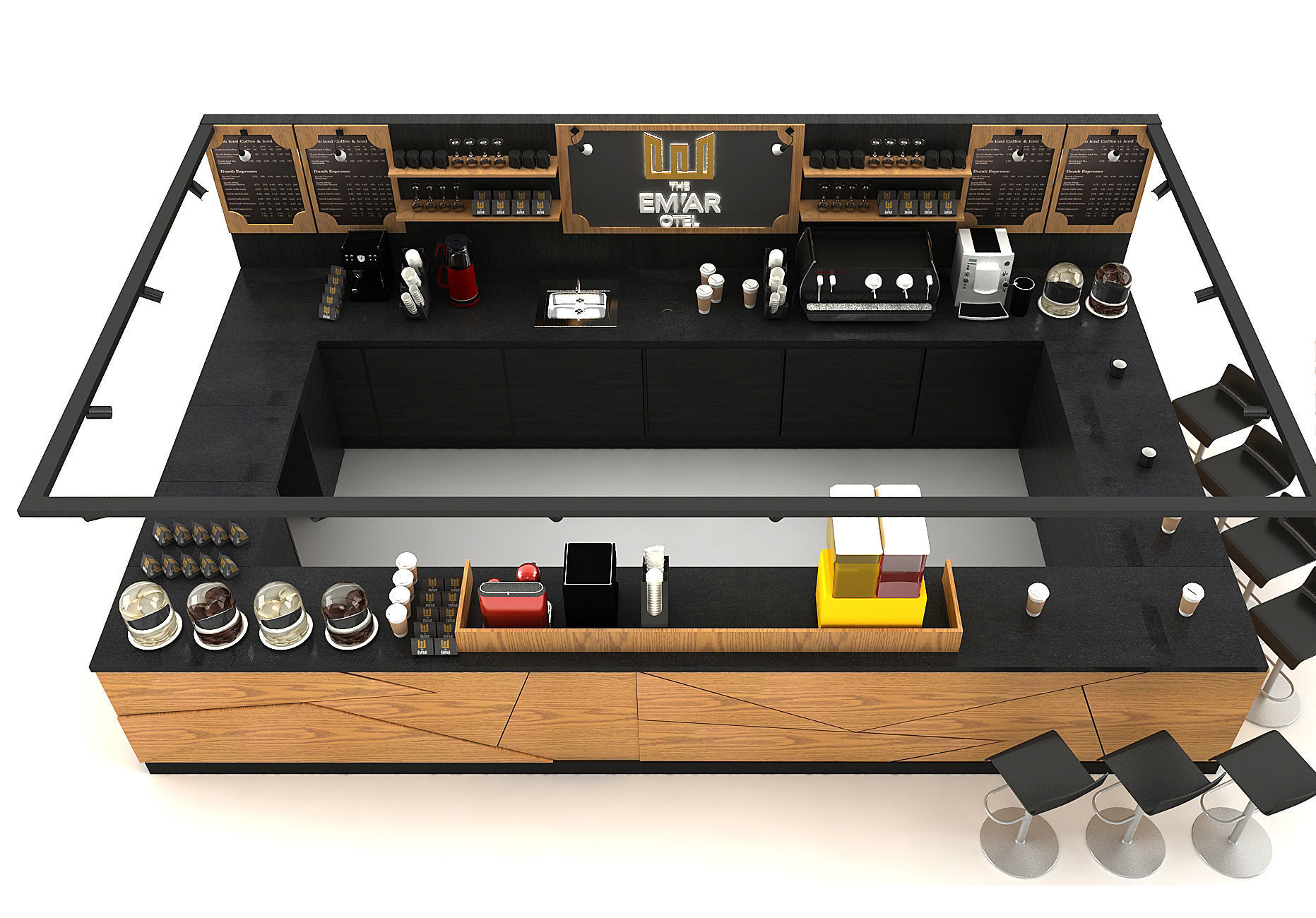 cafe bar stand 3d model ready stage 3D model | CGTrader