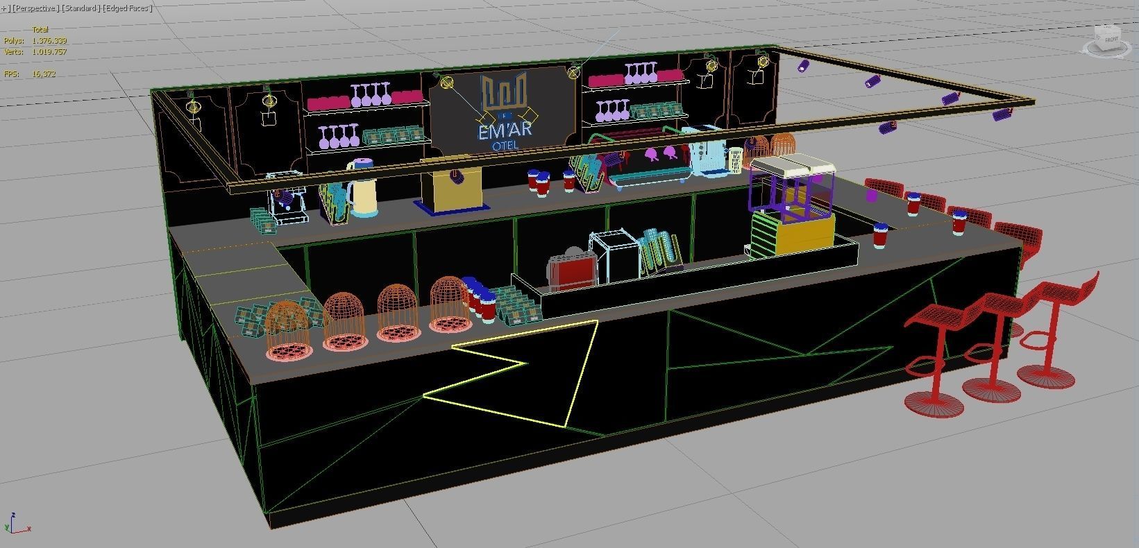cafe bar stand 3d model ready stage 3D model | CGTrader