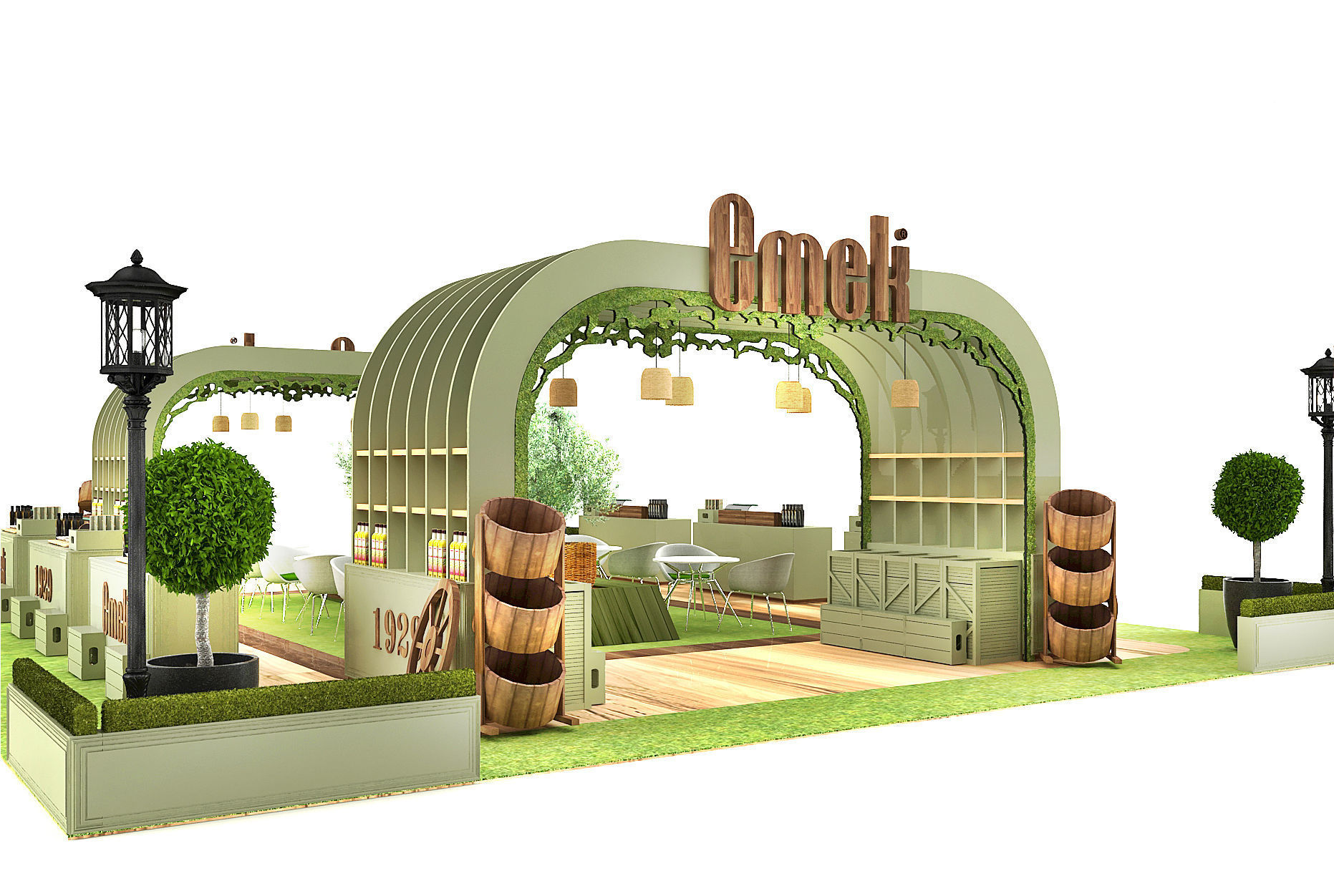 tasting stand 3d model expo model 3D model | CGTrader