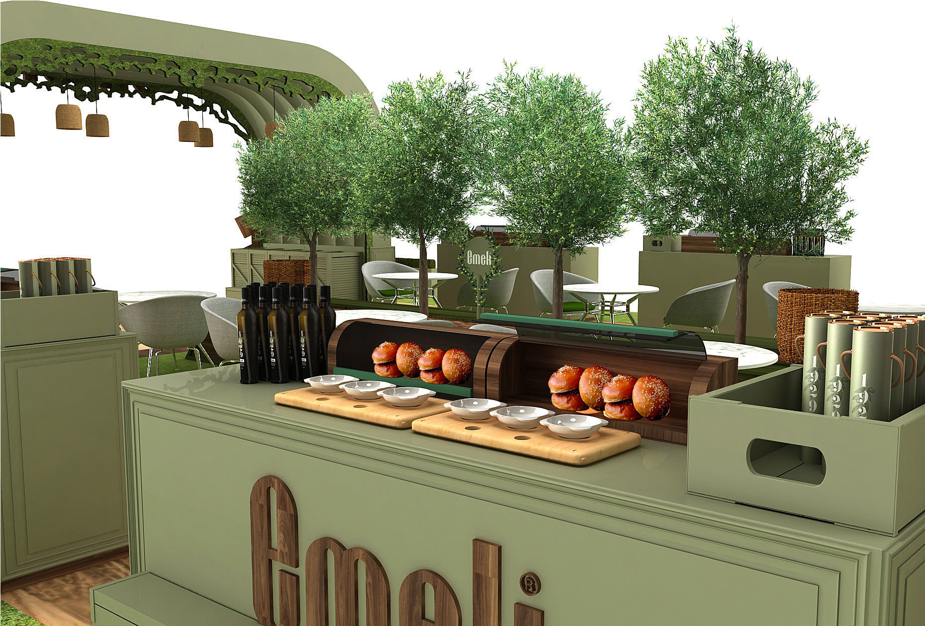 tasting stand 3d model expo model 3D model | CGTrader