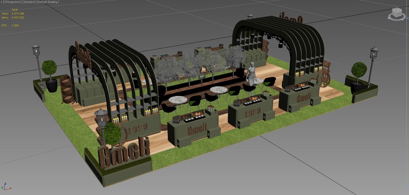 tasting stand 3d model expo model 3D model | CGTrader