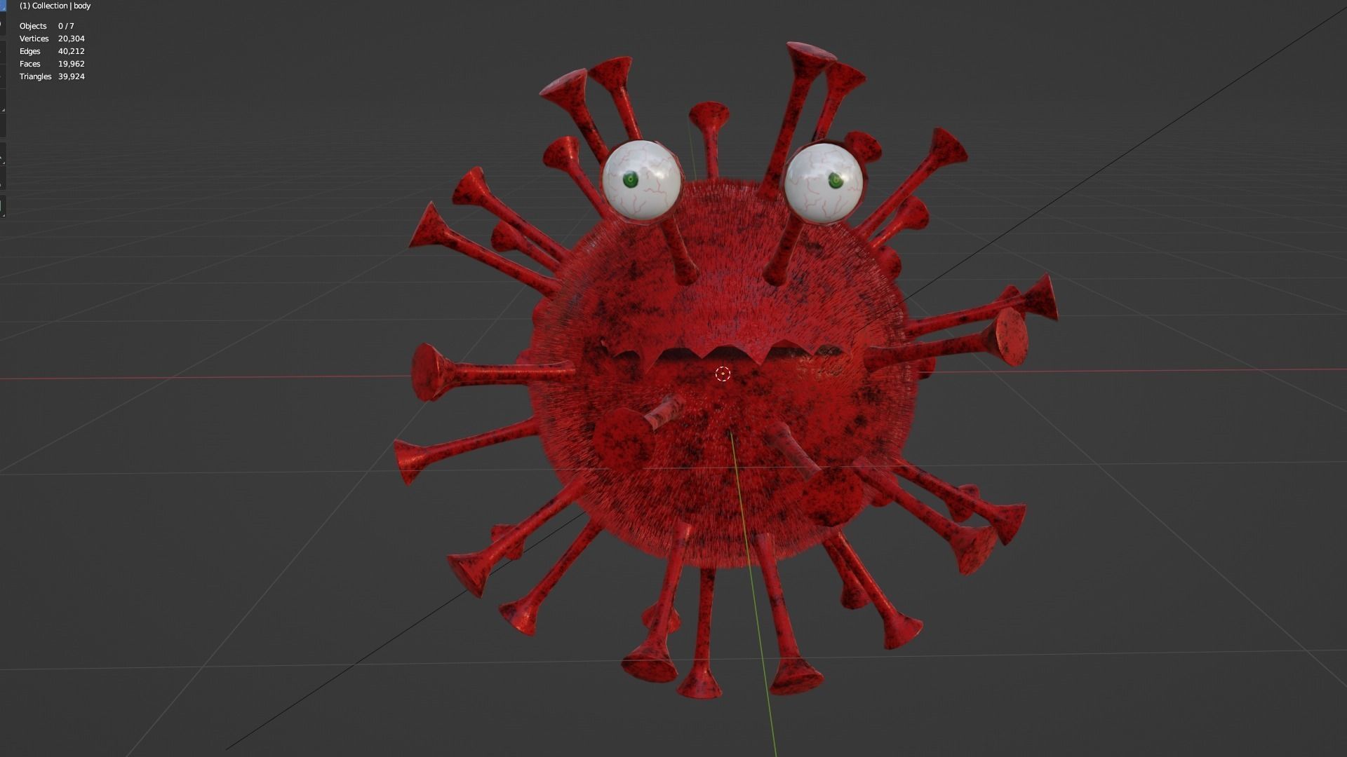 3D model microbe 2 corona virus VR / AR / low-poly | CGTrader