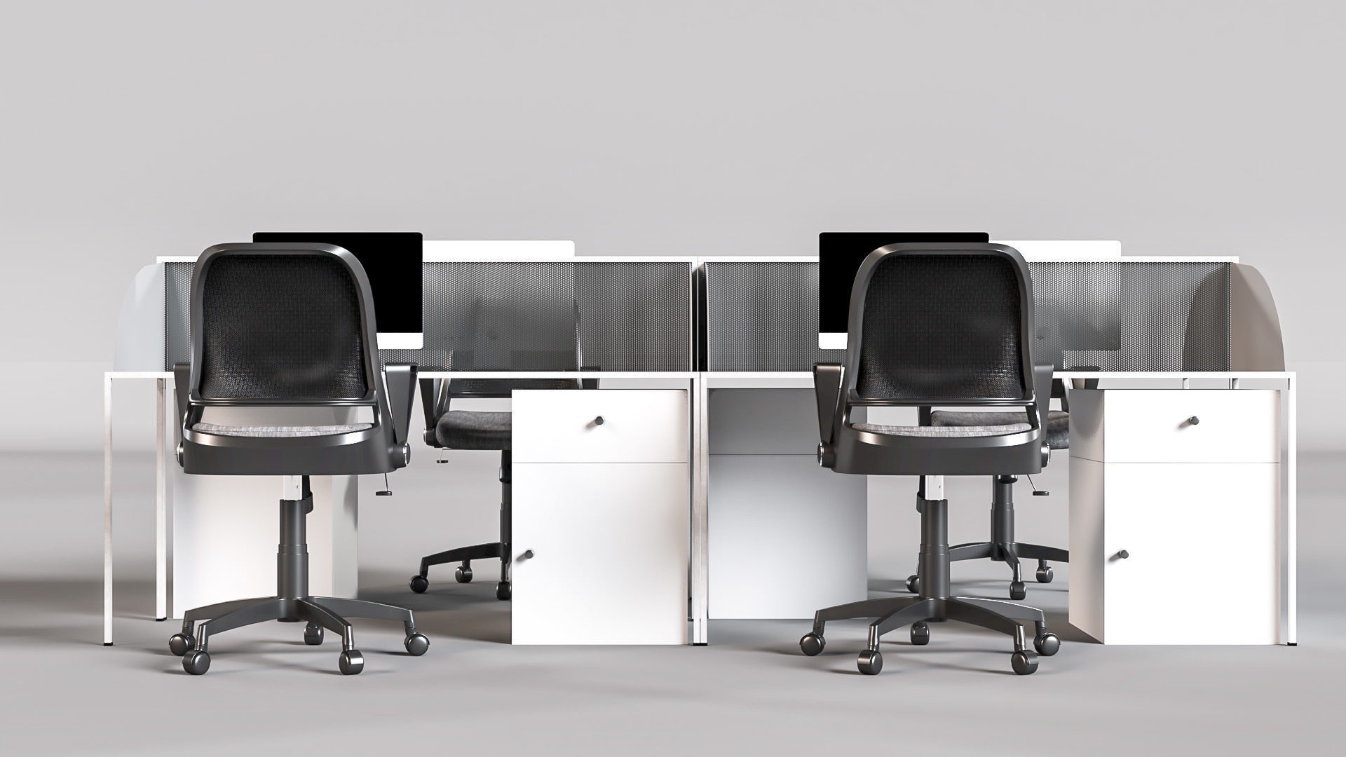 3D model Office Cubicle Table VR / AR / low-poly | CGTrader